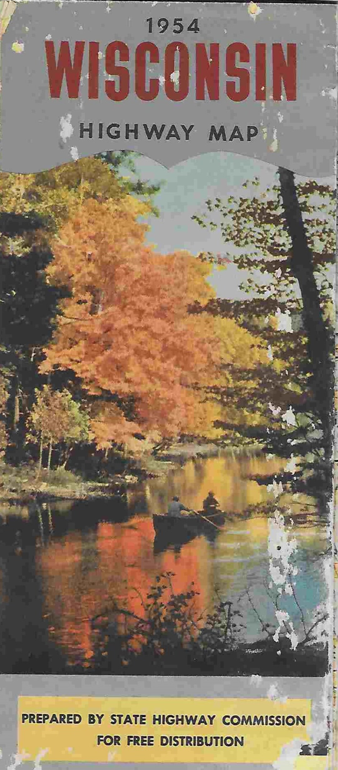 Vintage Midcentury Travel Roadmap - Wisconsin - USA - Road Trip - Etsy