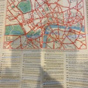 Vintage 1960's Brochure - Central Buses - Map and List of Routes ...