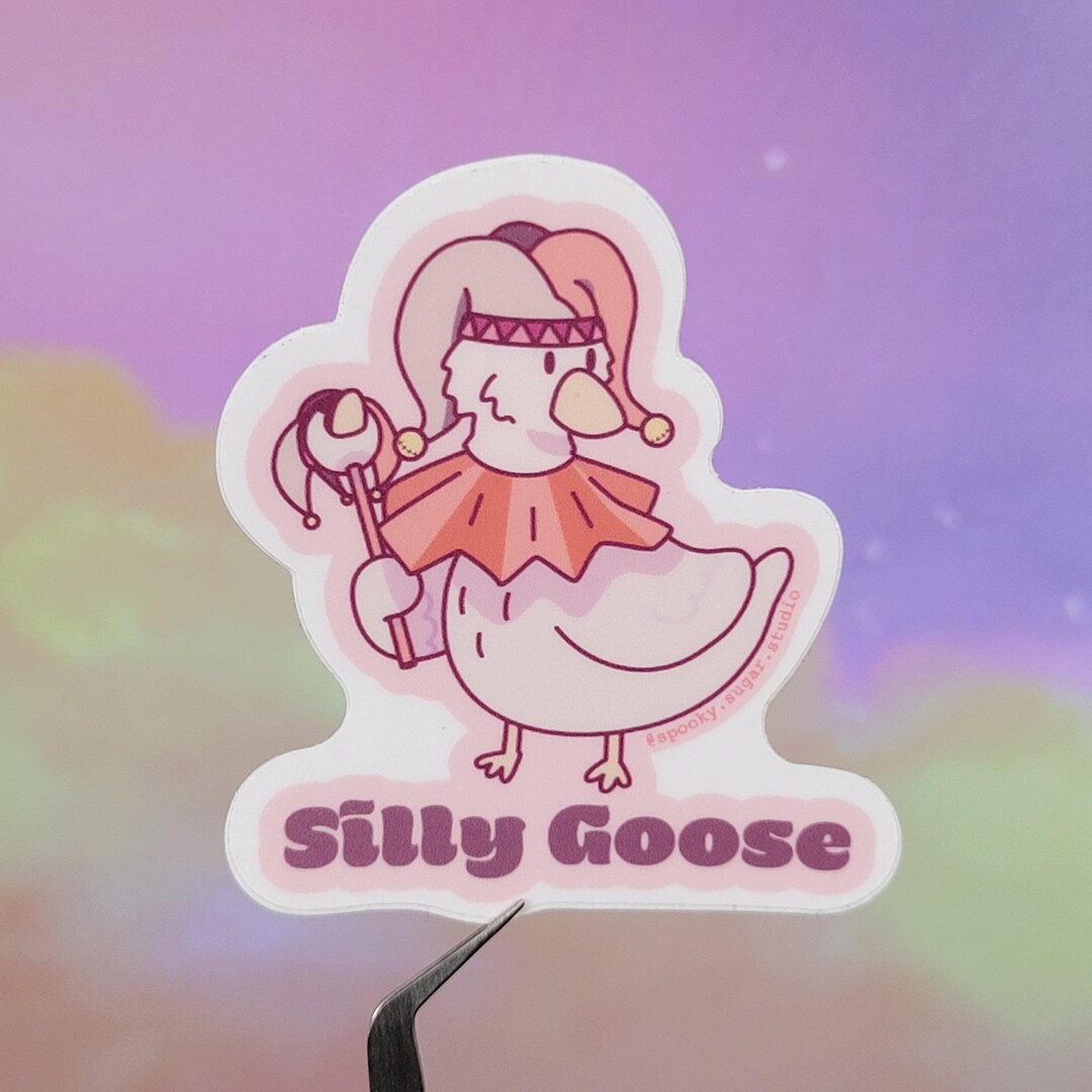Silly Goose Jester | Vinyl Sticker, Water Bottle, Laptop, Kindle ...