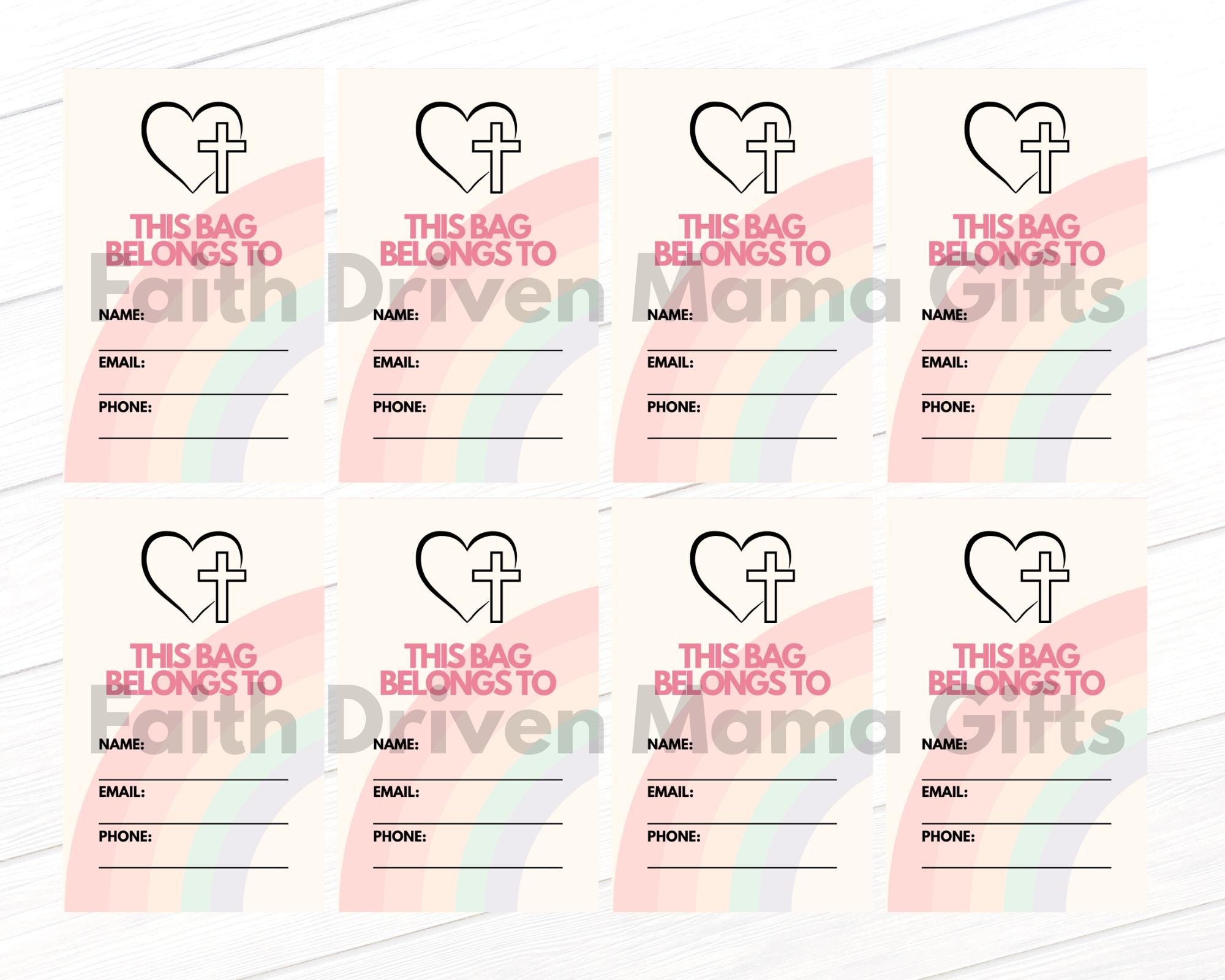 Christian Kids Backpack Tags: Bible Verse Affirmations (printable PDF ...