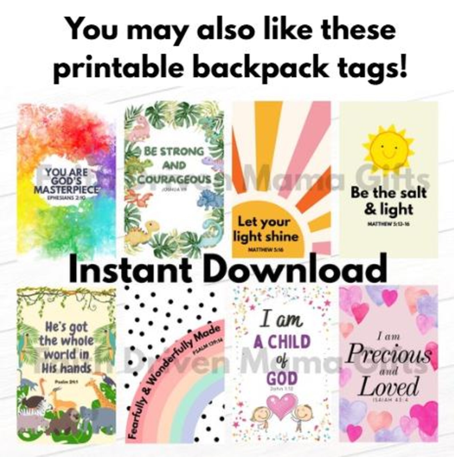 Christian Kids Affirmation Cards: Bible Verse Lunchbox Notes (digital ...