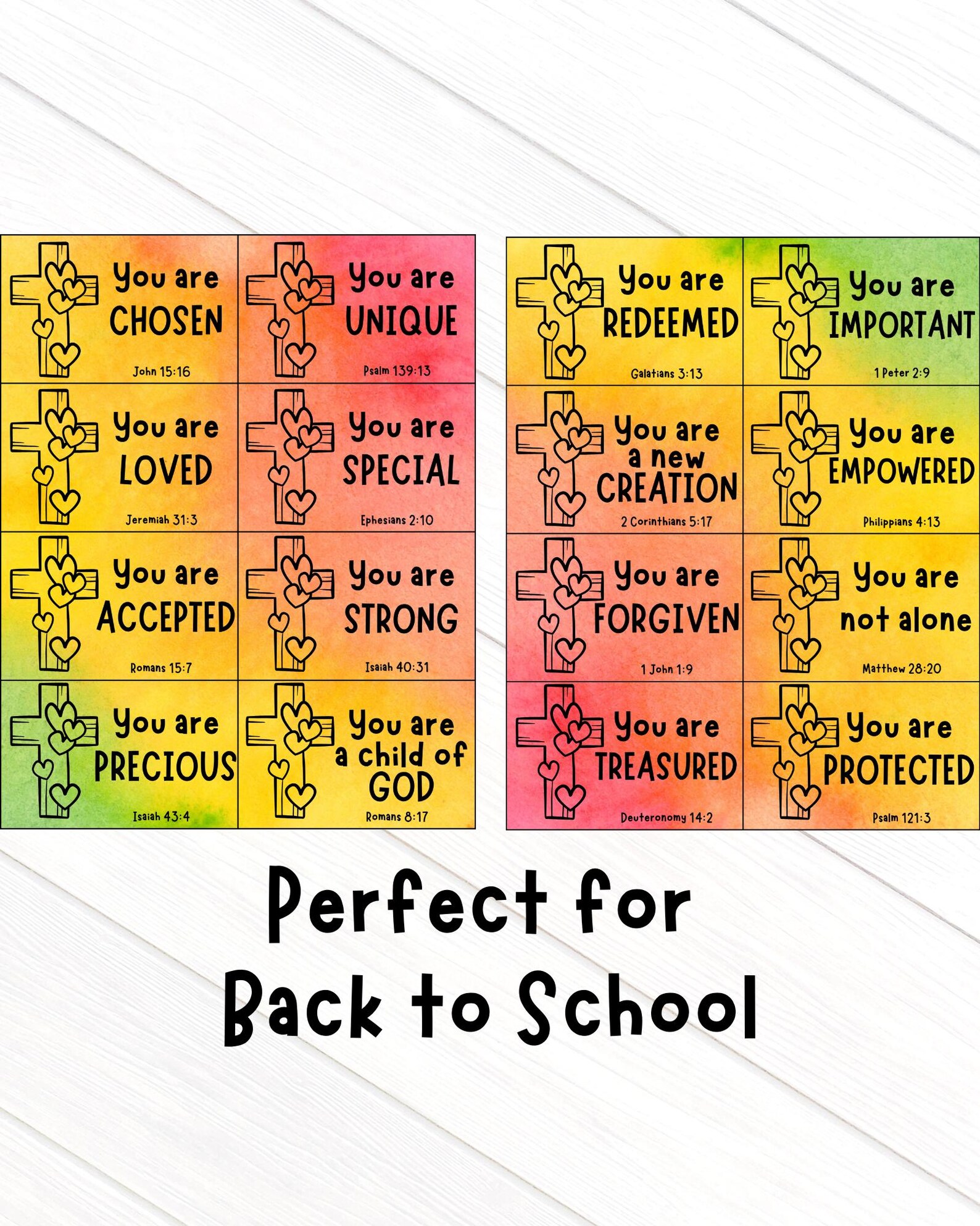 Christian Kids Affirmation Cards: Bible Verse Lunchbox Notes (digital ...