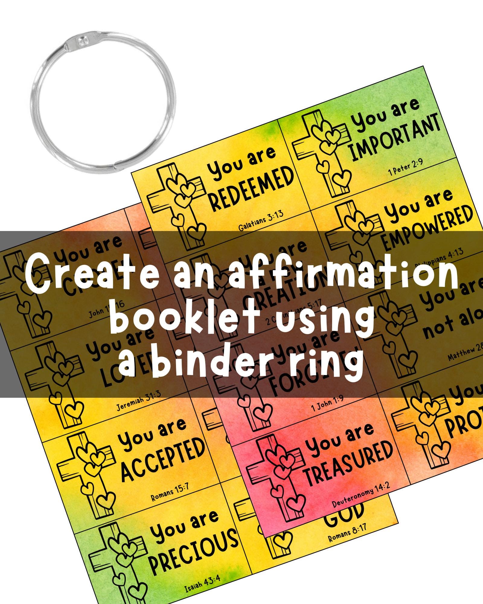 Christian Kids Affirmation Cards: Bible Verse Lunchbox Notes (digital ...