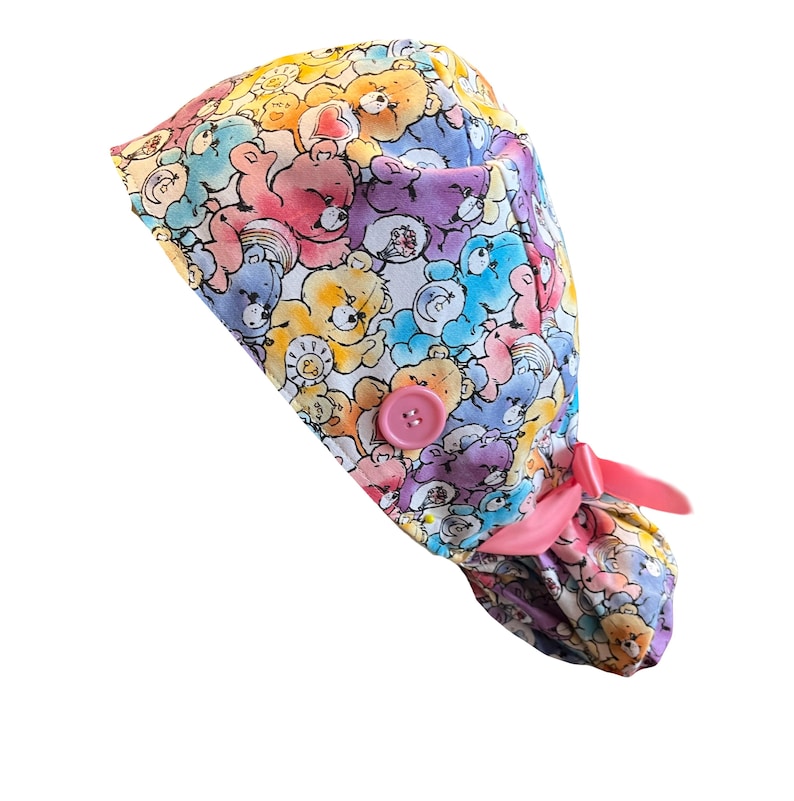 Care Bears Ponytail Scrub Hat, Satin Lined, FREE SHIP, Medical Surgical ...