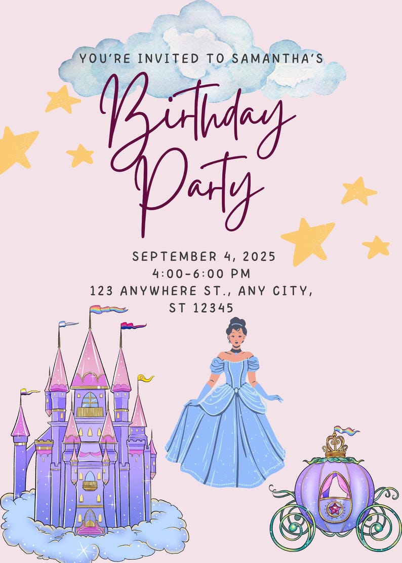 PRINCESS BIRTHDAY - Etsy