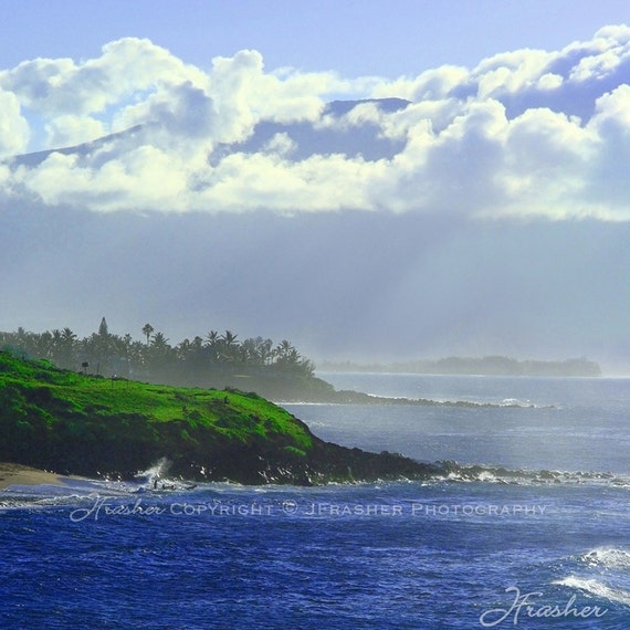 Items similar to Blue Island Wave Fine Photograph Wall Art on Etsy