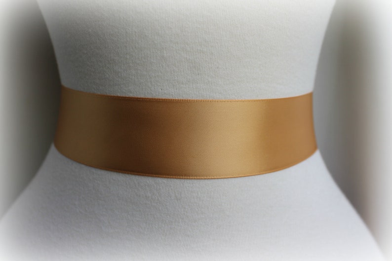 Gold Golden Sash Antique Gold Sash Double Faced Satin | Etsy