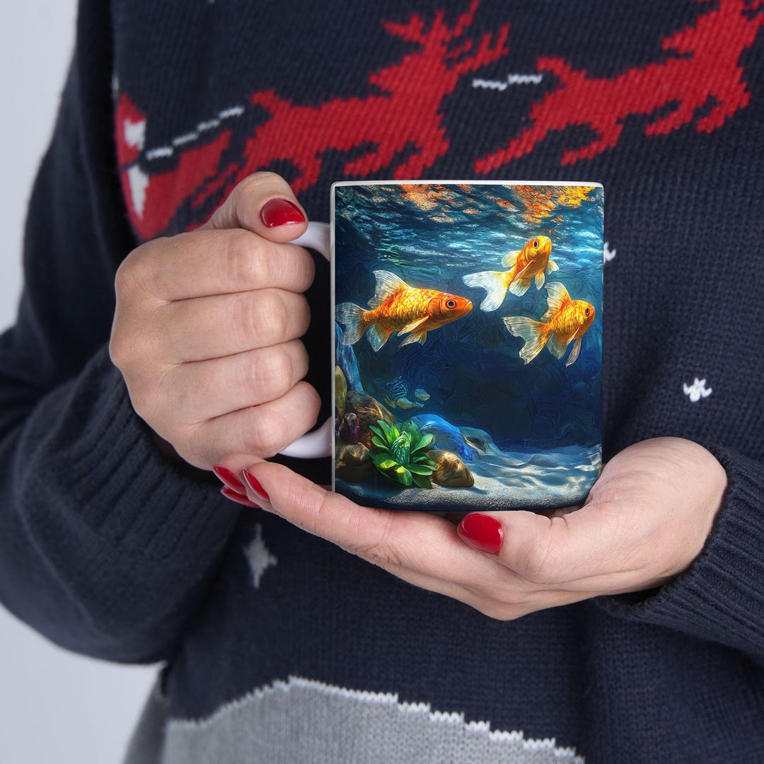 Aquarium Fish Illustration Mug | Ceramic 11oz 15oz - Etsy
