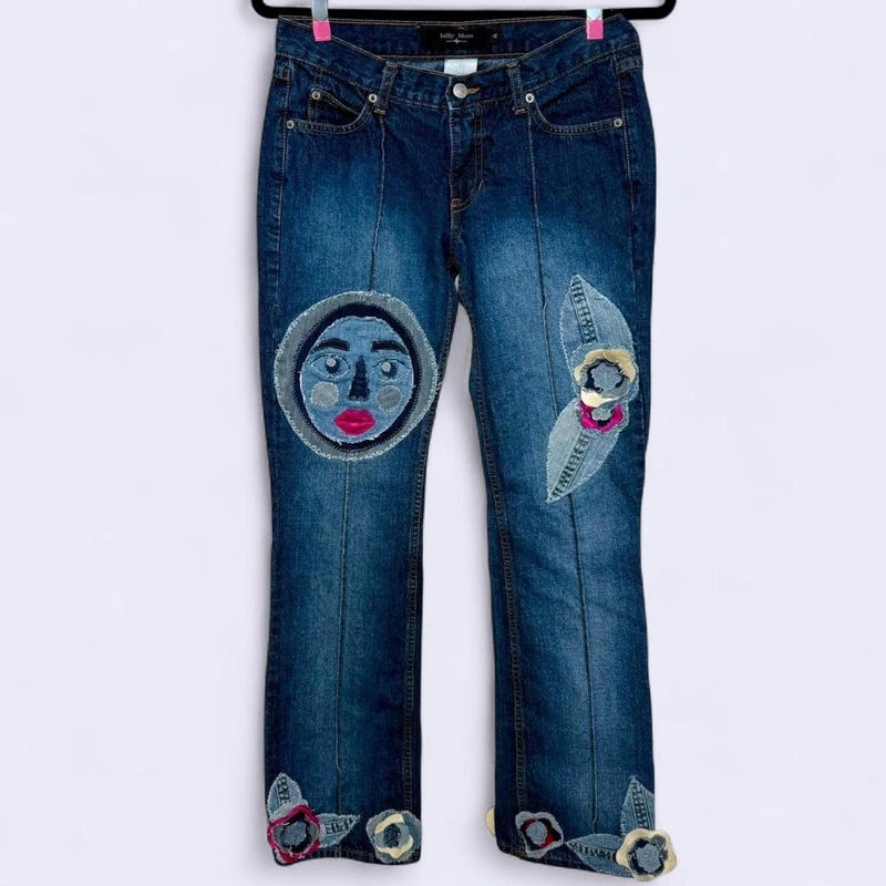 Abstract Jeans - Etsy