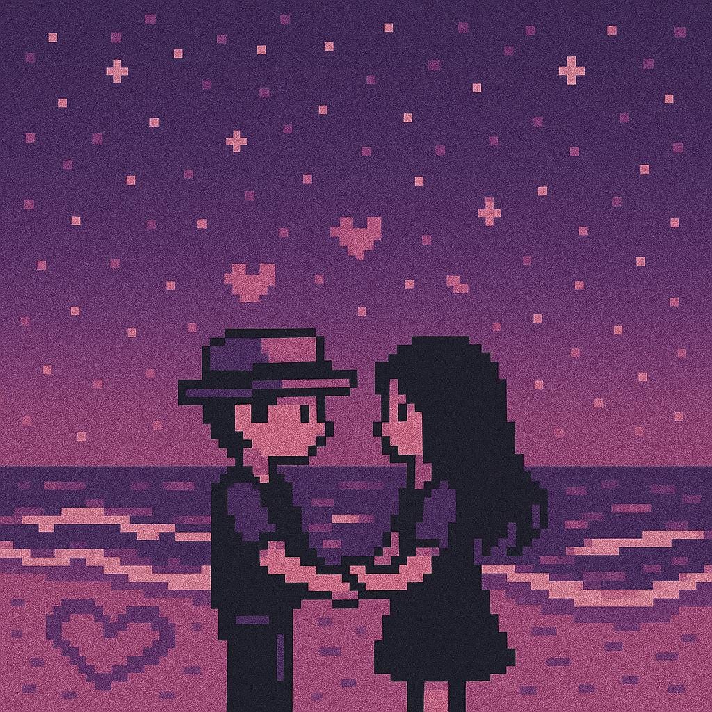 3 Custom Romantic Pixel Art Pictures, Personalized Couple Scene, 8-bit ...