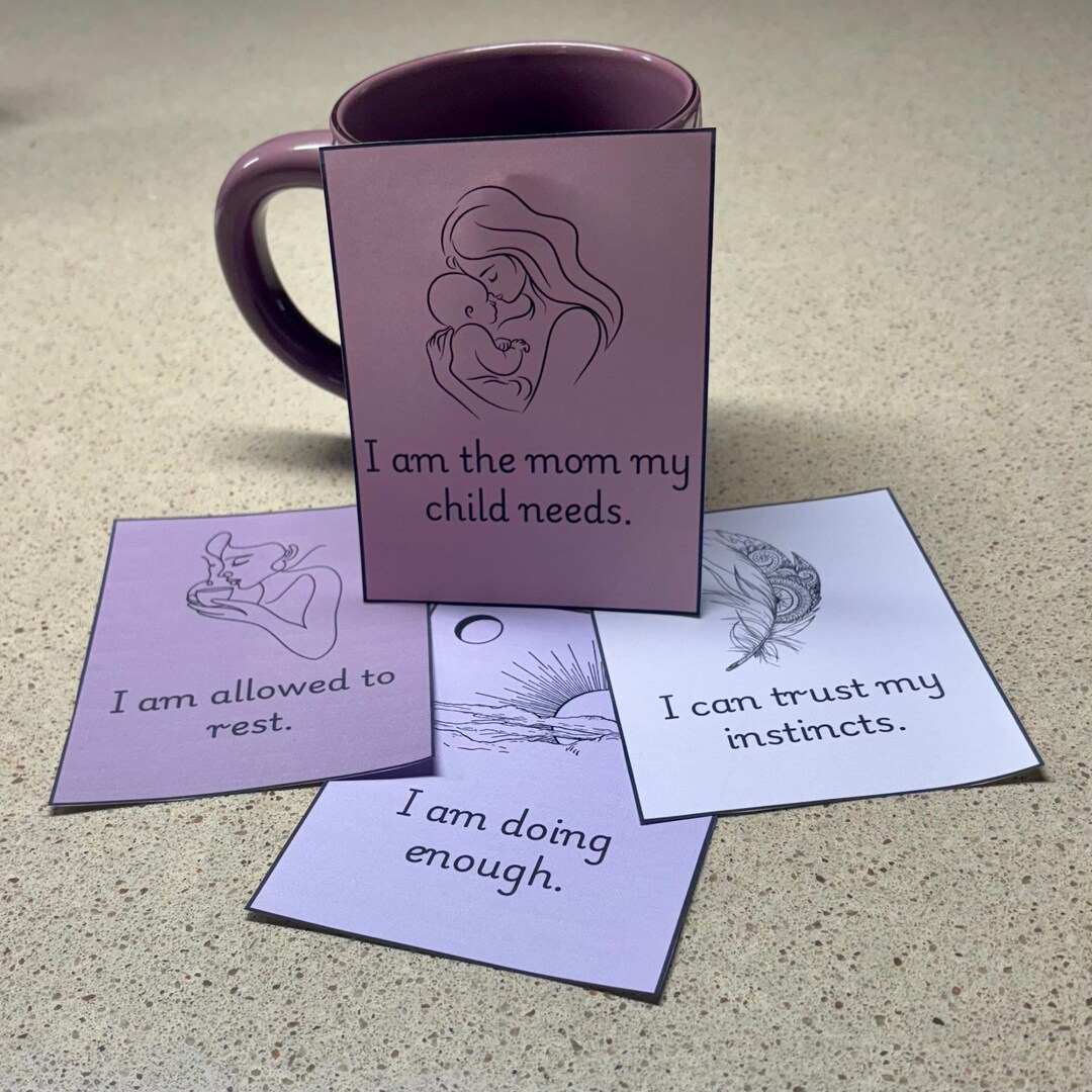 50 Mom Affirmation Cards: Printable Self-care for Mothers | Canva + PDF ...