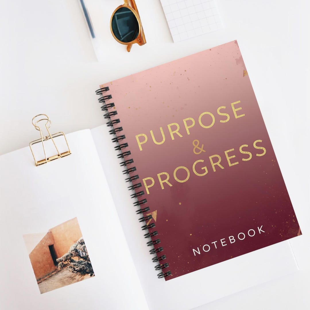 Purpose & Progress 2026 Notebook | Lined Notebook - Etsy