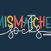 Mismatched Socks Font for Machine Embroidery - Two Fonts With Alternate ...