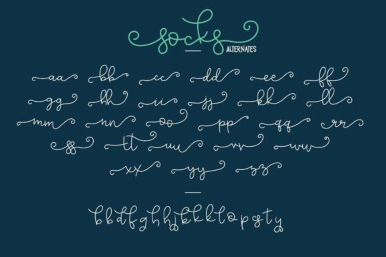 Mismatched Socks Font for Machine Embroidery - Two Fonts With Alternate ...