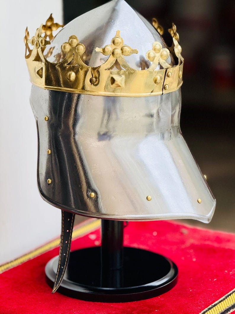 The King Richard Lionheart Helmet King Helmet Medieval Halloween Armor ...