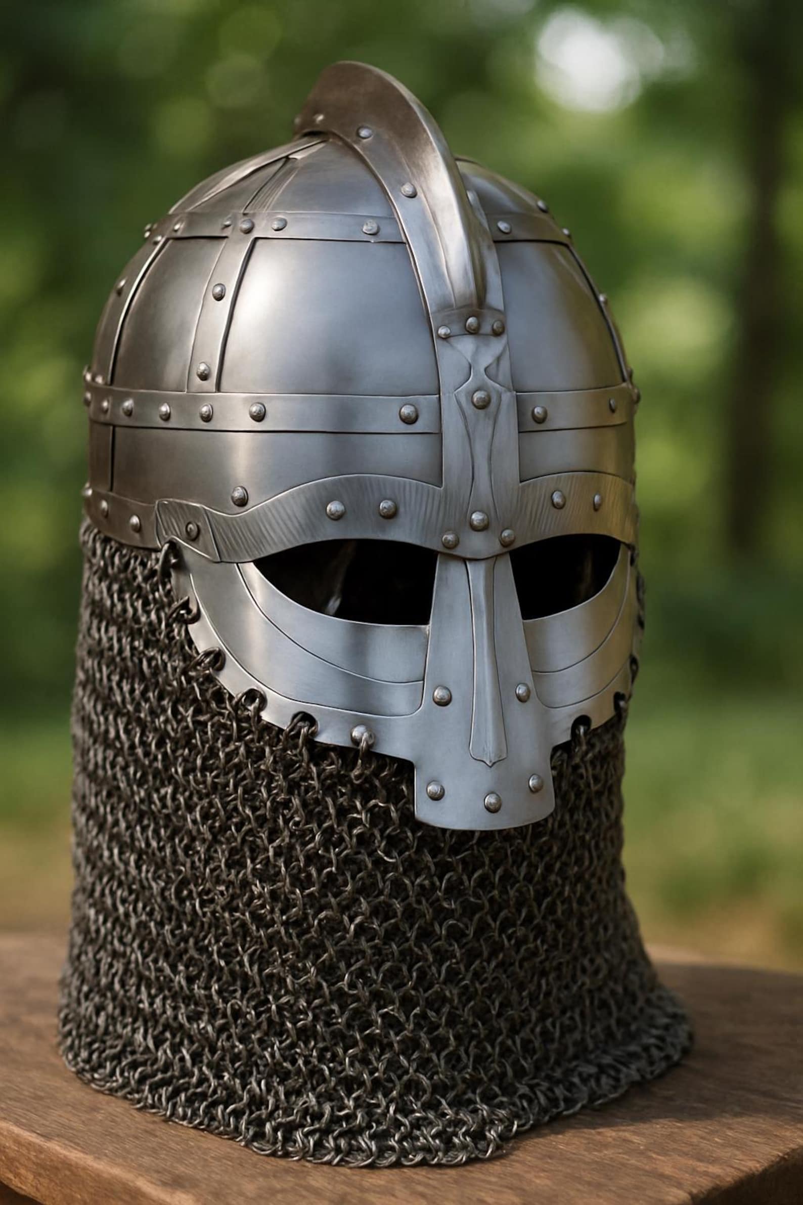 Viking Helmet With Chainmail | Medieval Norse Armor Replica ...