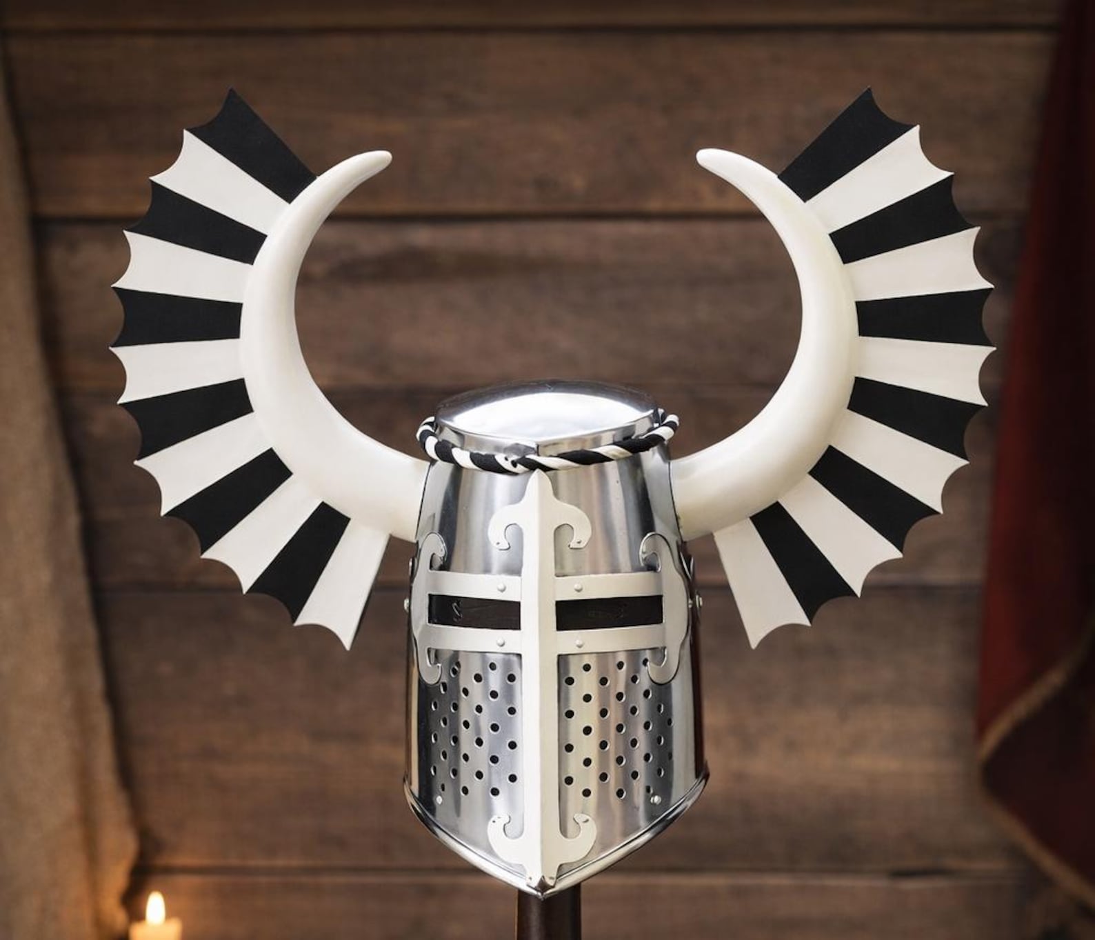 Winged Templar Great Helm Medieval Fantasy Crusader Helmet Viking ...