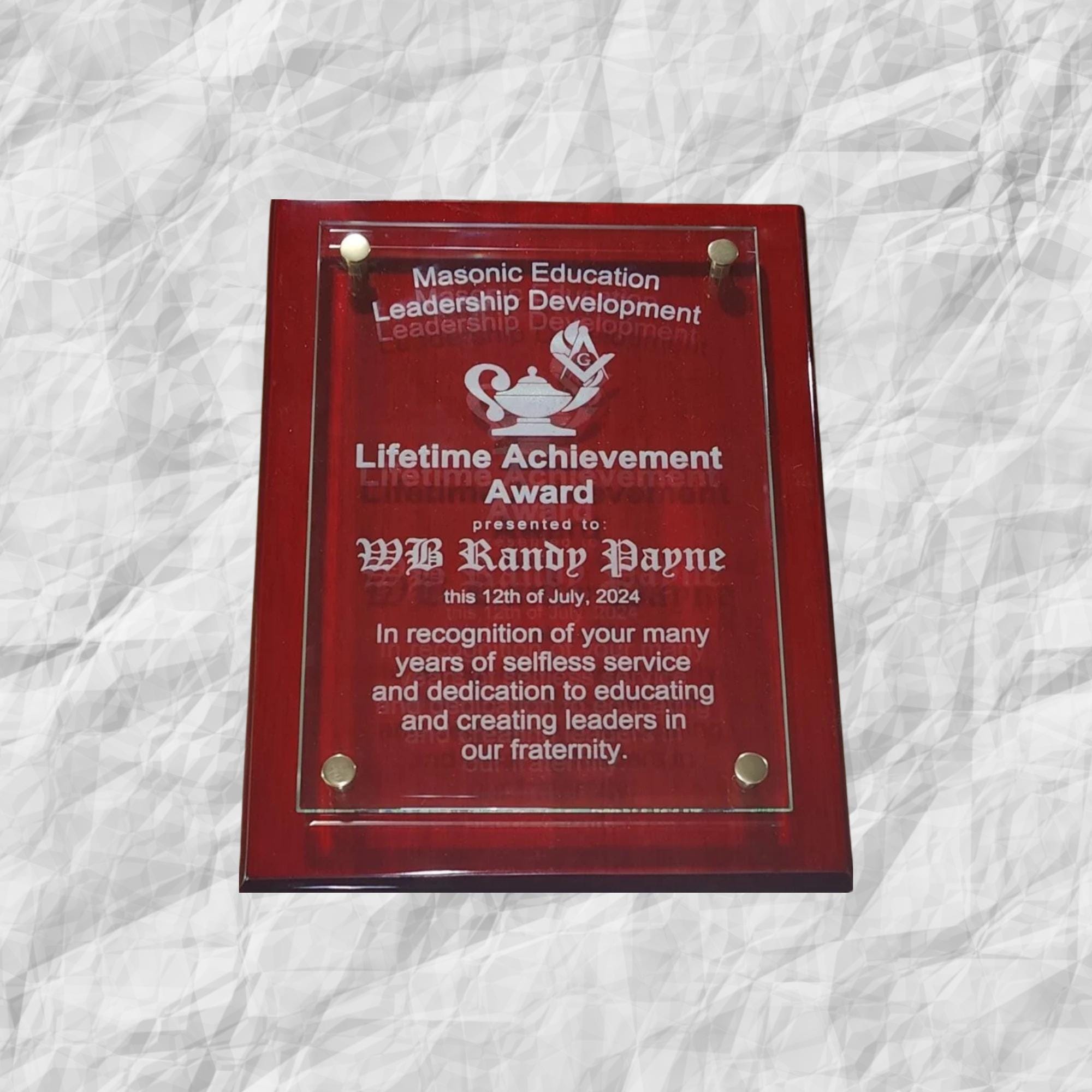 Reward Plaque With Floating Engraved Glass - Etsy