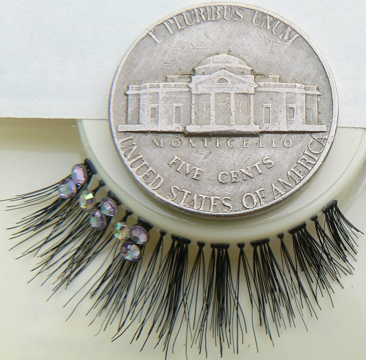 Ultra Sparkly Exclusive False Eyelashes With Violet Lilac Crystal ...