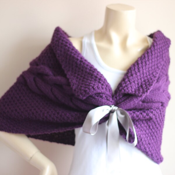 Hand Knit Cape - Etsy