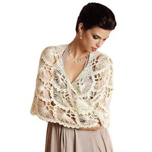 Mother of the Bride Gift, Crochet Wool Lace Shawl, Wedding Officiant ...