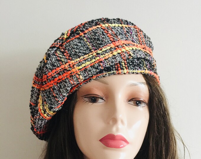 Black Velvet Beret With a Bow- Funeral Veil Hat- Merry Widow Ceremony ...