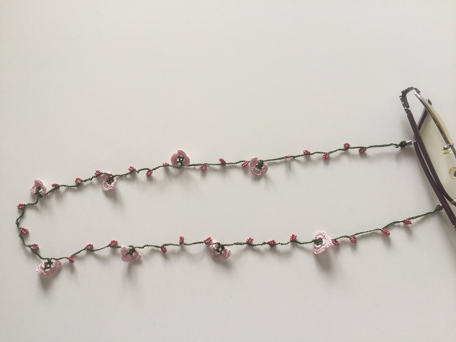 Pink Eye Glasses Chain Spectacle Chain Pink Green Spectacle | Etsy