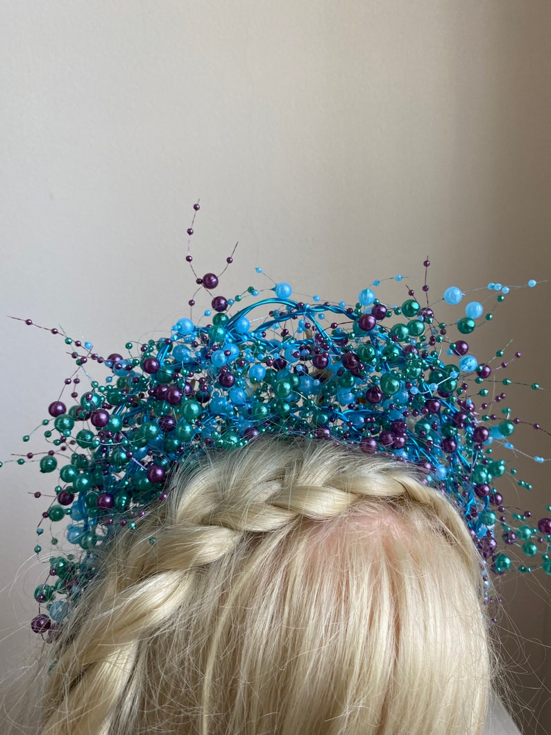 Mermaid Tiara Blue Green Purple - Swimmable- Mermaid Costume Girl ...