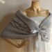 Light Gray Capelet / Wedding Wrap Shrug Bolero/hand Knit Acrylic Shawl ...