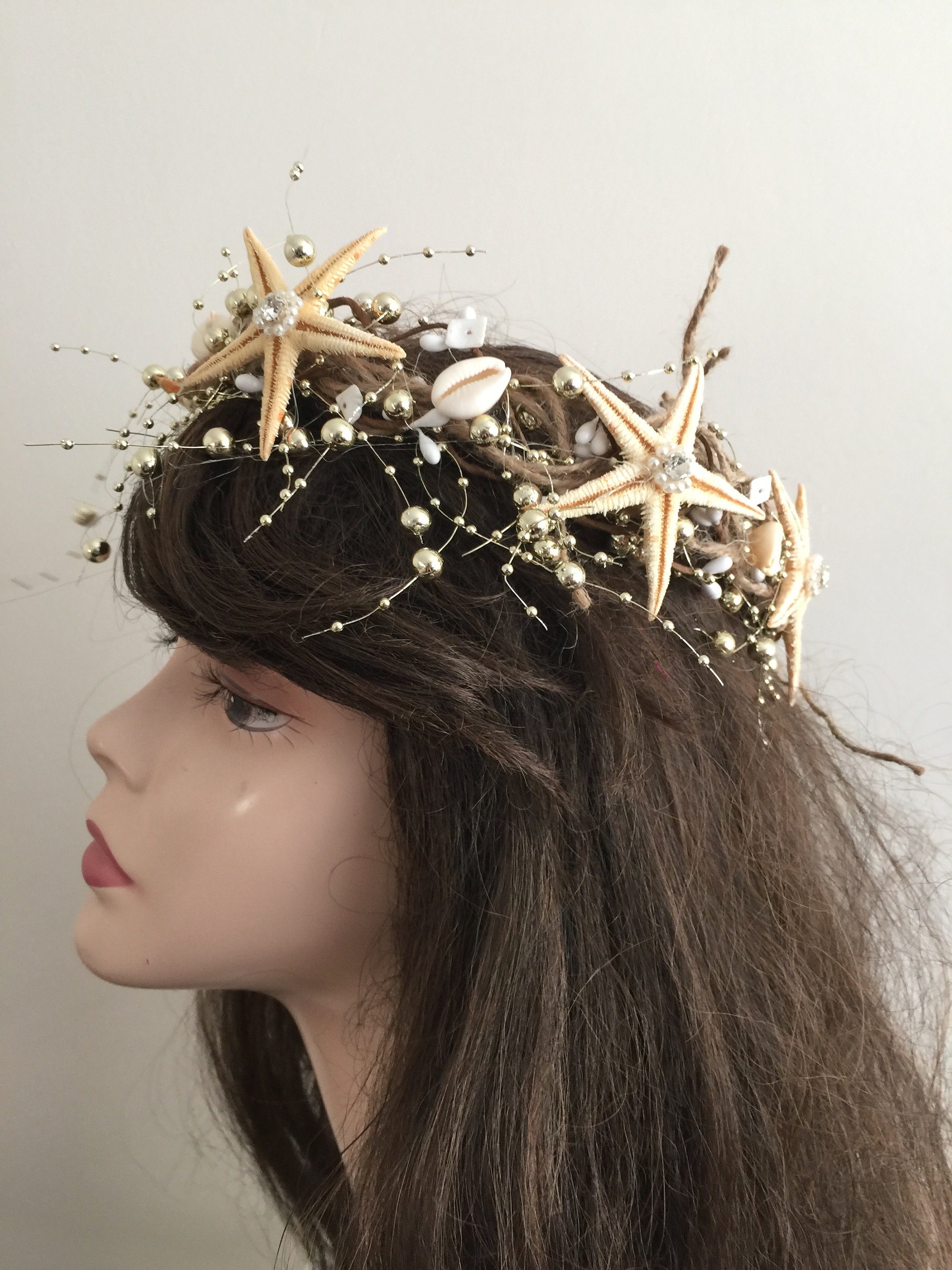 Beach Bridal Headband Starfish Hairband Starfish Crown | Etsy