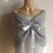 Light Gray Capelet / Wedding Wrap Shrug Bolero/hand Knit Acrylic Shawl ...