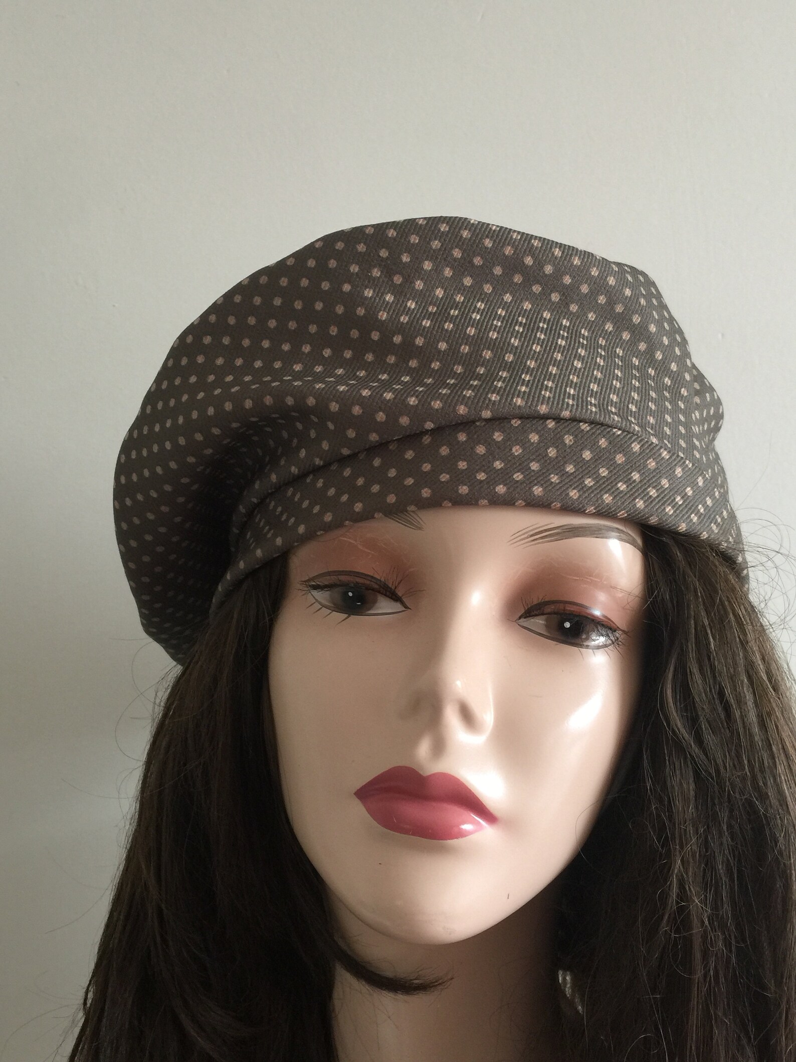 Summer Beret Hat Summer Spring Beanie Polka Dot Couture | Etsy