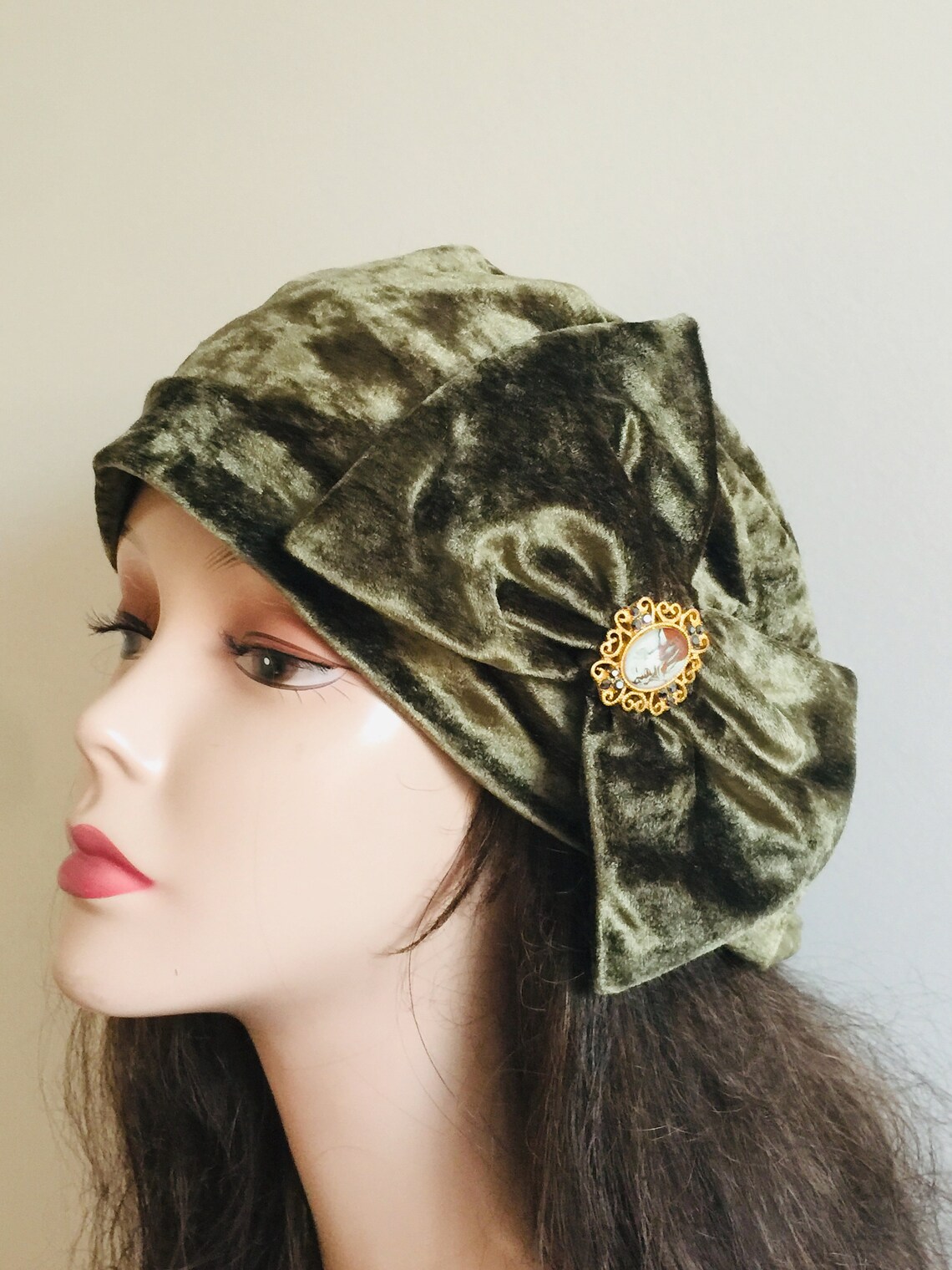 Spring Beret Velvet Slouchy Beanie Formal Beret With Bow - Etsy
