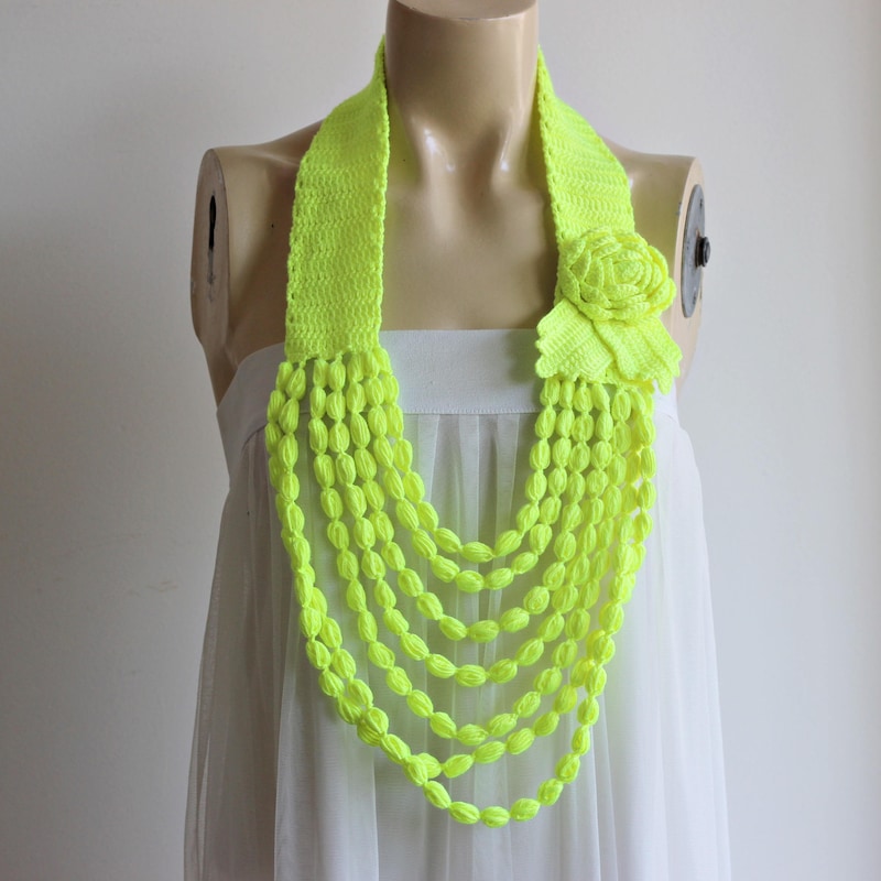Neon Yellow Scarf - Etsy