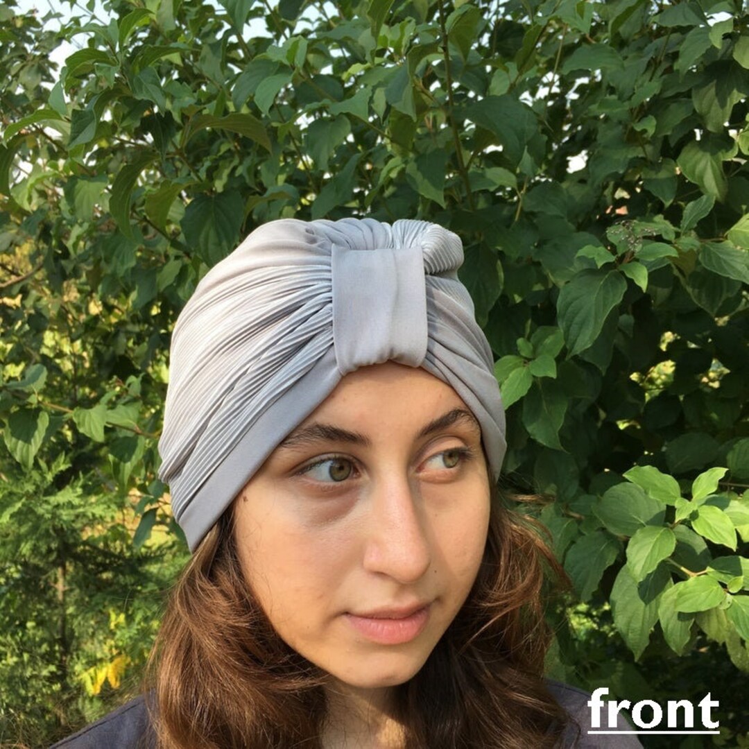 Light Grey Turban Headwrap,greyturban, Fashion Turban Cap,crossturban ...