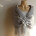 Light Gray Capelet / Wedding Wrap Shrug Bolero/hand Knit - Etsy