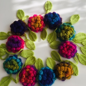 Mum Flower Necklace Flower Crochet Scarf Chrysanthemum Jewelry Crochet ...