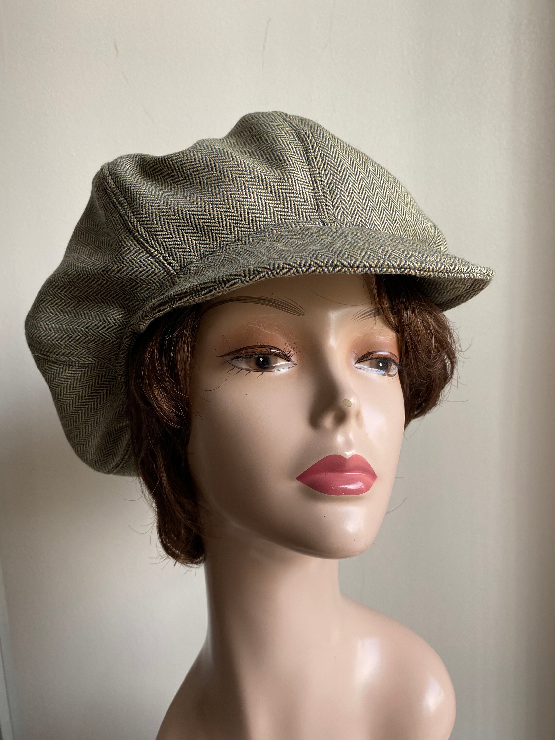 Wool Newsboy Cap- Paperboy -baker Boy -apple Hat- Slouchy Beanie Beret ...