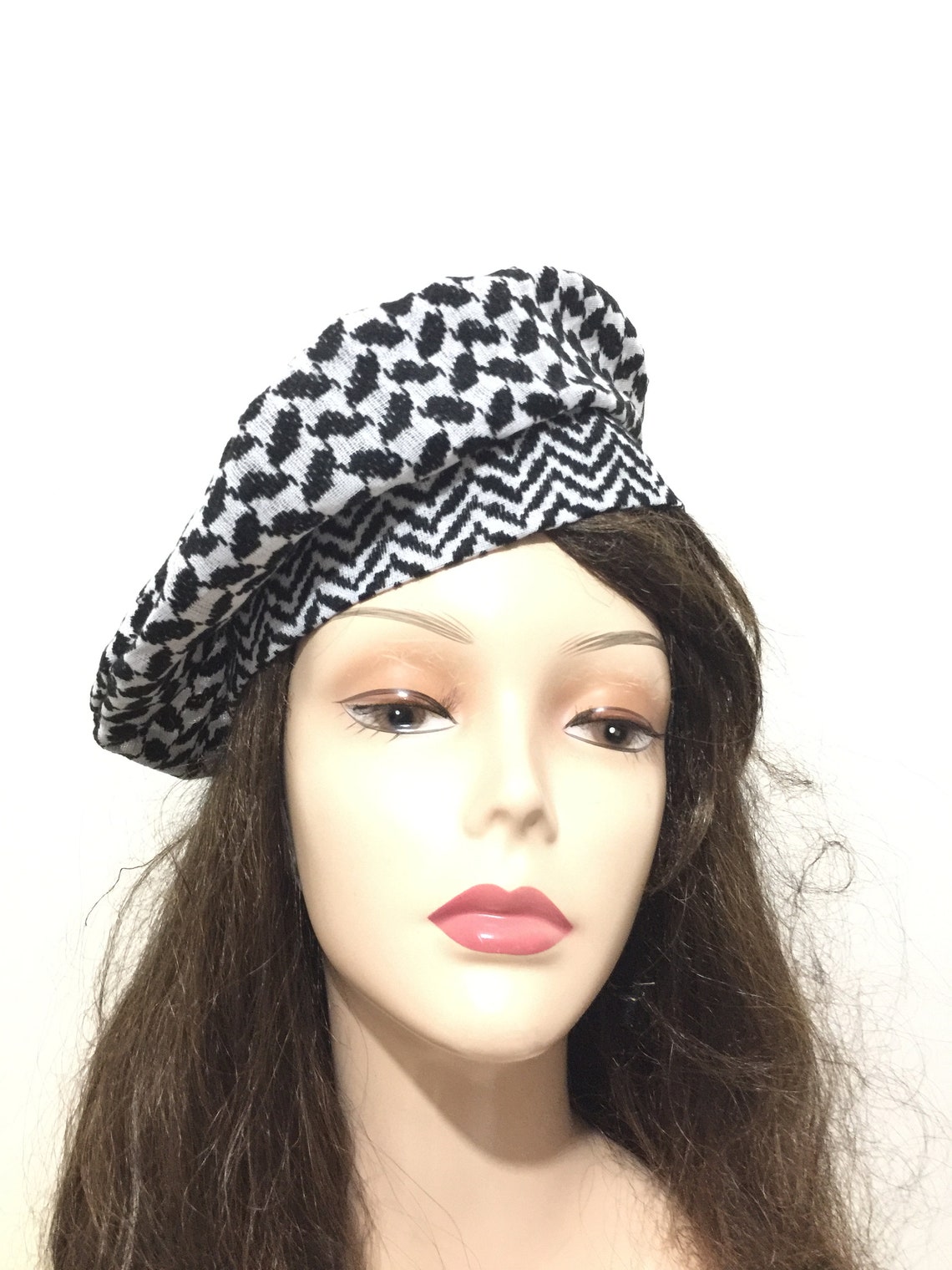 Keffiyeh Hat Classic French Beret Summer Beanie Scottish | Etsy