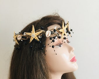 Mermaid Costume Girl seashell Headband quinceañera-beach Bridal Crown ...