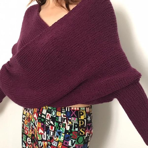 Knitted Wedding Shawl With Sleeves - Etsy