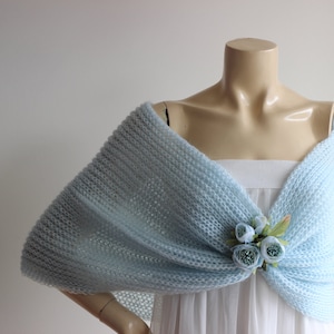 Light Blue Cape-baby Blue Bridal Cape /blue Wedding Wrap Shrug Bolero ...