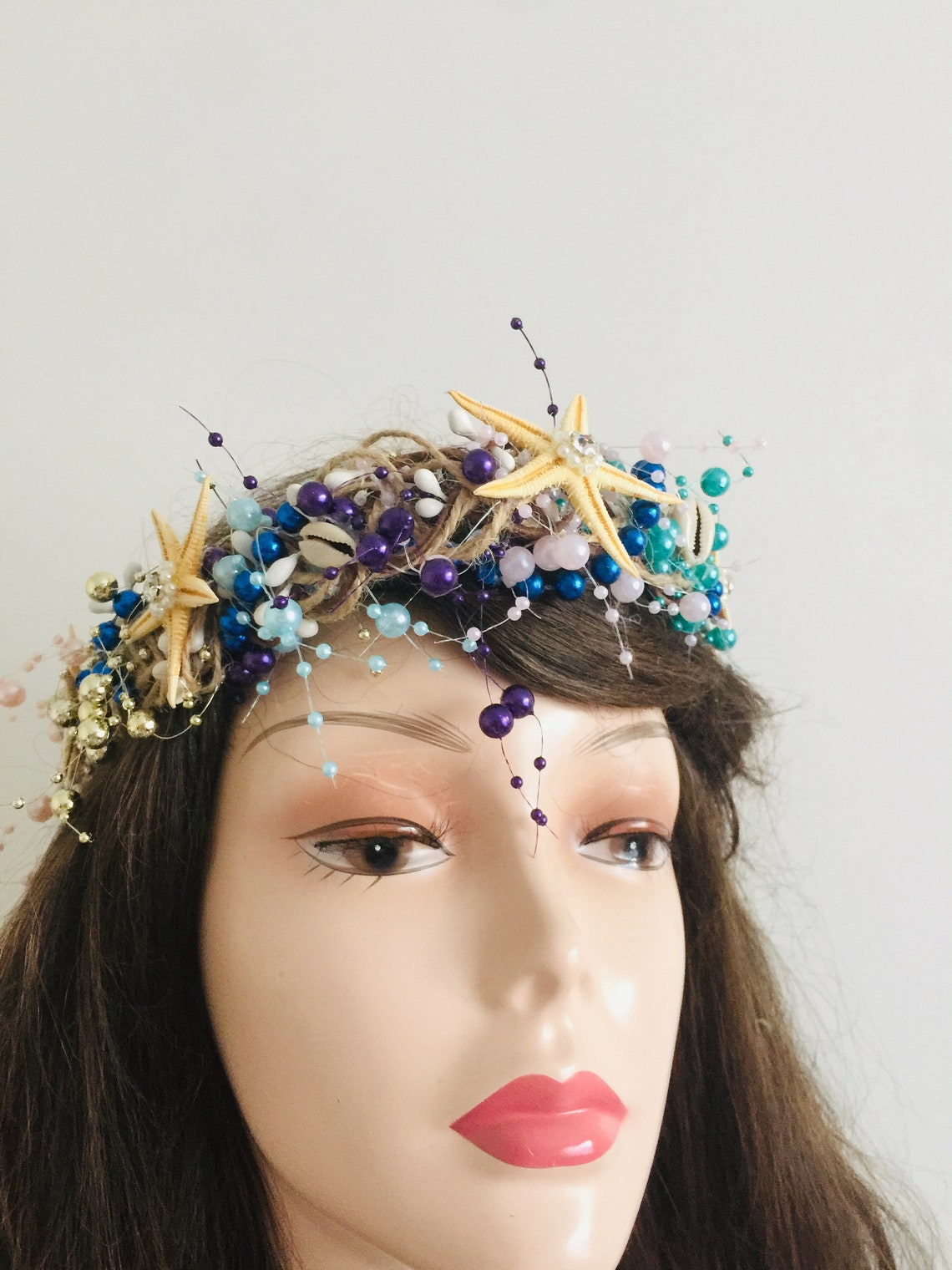Rainbow Mermaid Headband Starfish Hairband Beach Wedding - Etsy