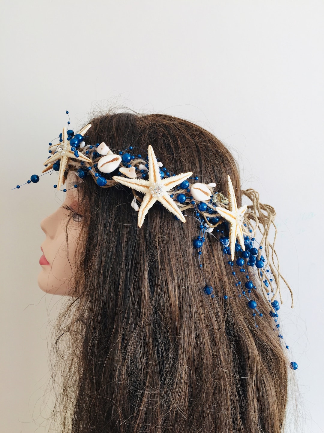 Mermaid Costume Girl -beach Bridal Crown -blue Mermaid Crown -cosplay ...