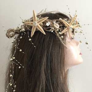 Beach Bridal Headband- Starfish Hairband- Starfish Crown- Mermaid ...