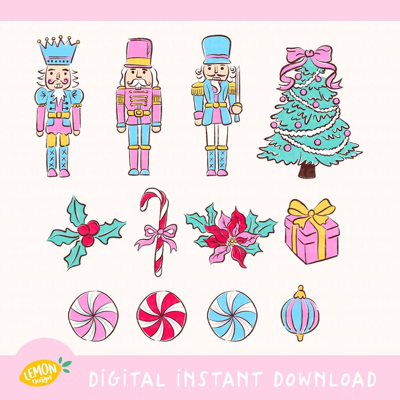 The Nutcracker Christmas PNG Clipart Bundle | Ballet Characters, Mouse ...