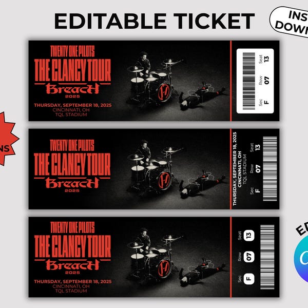 Twenty One Pilots Breach Concert Merch - Etsy