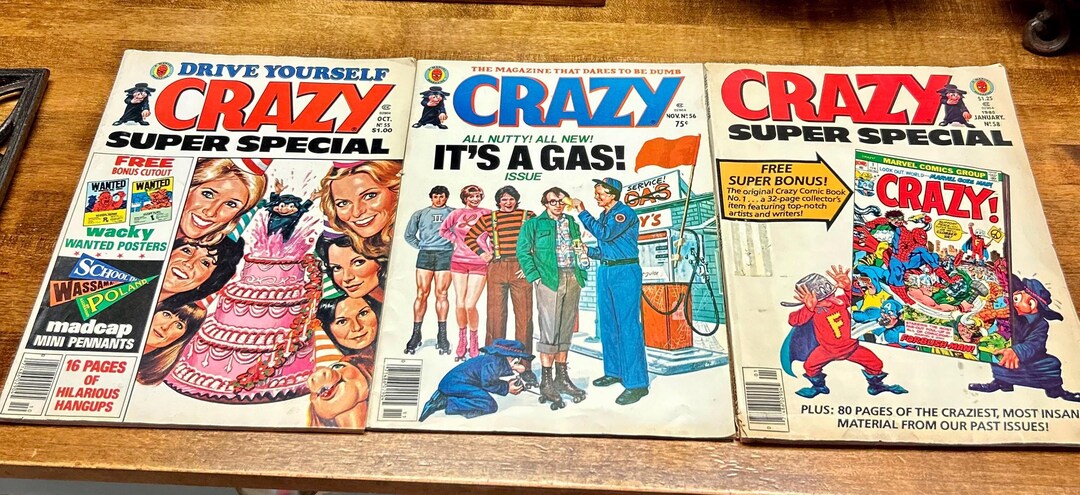 CRAZY COMIC BOOKS 1979, 1980 - Etsy