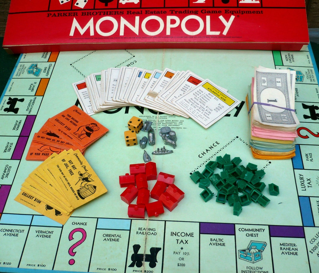 1961 MONOPOLY Game-parts - Etsy