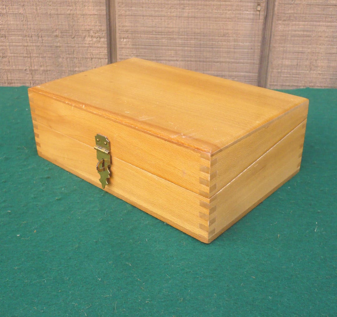 Vintage Wood File Box-trinket Box - Etsy